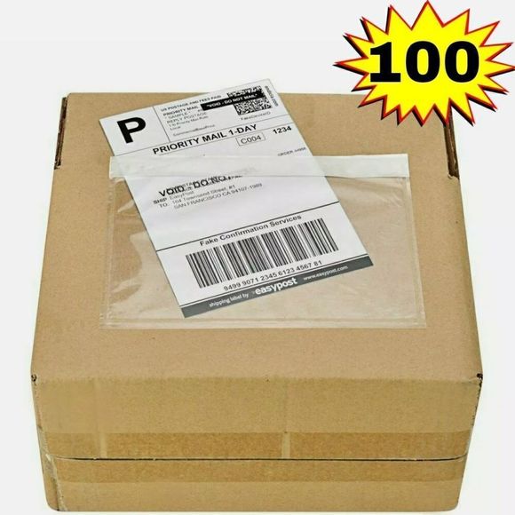 Office | Packing Listinvoice Label Pouches 75x55 Clear | Poshmark